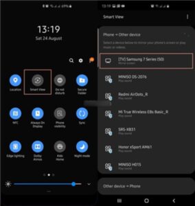 How to use Samsung Galaxy screen mirroring to PC and Smart TV ...